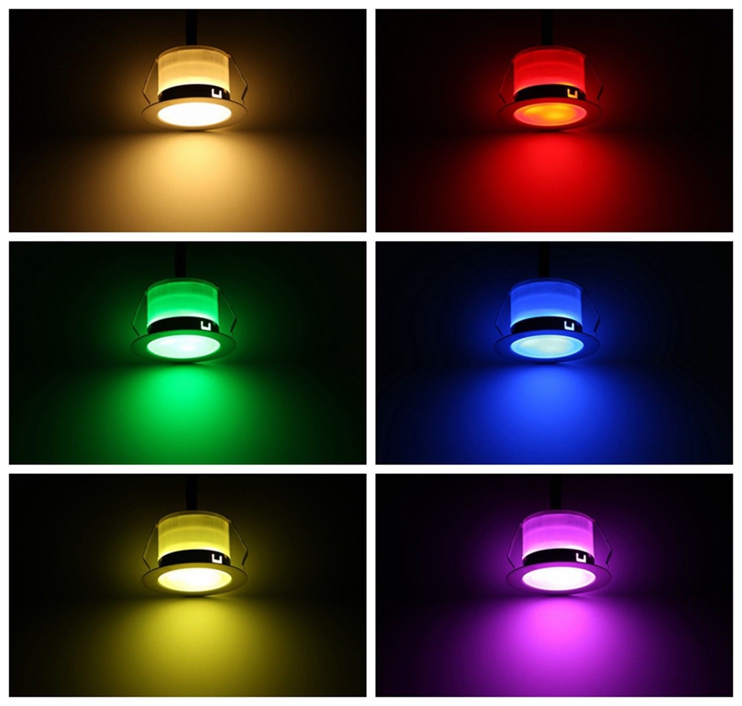 Set of 10 x 45mm IP67 LED RGBWW Decking Deck Plinth Kit Lights Set WIFI ...