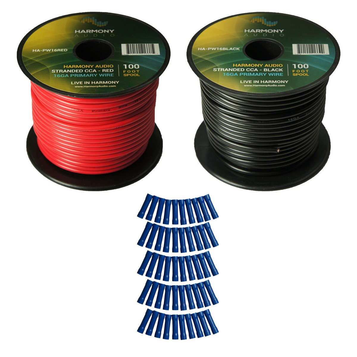 14/2 Wire Harmony Car Audio Wire – 200 Feet Total (2 Rolls) Of 14 Gauge ...