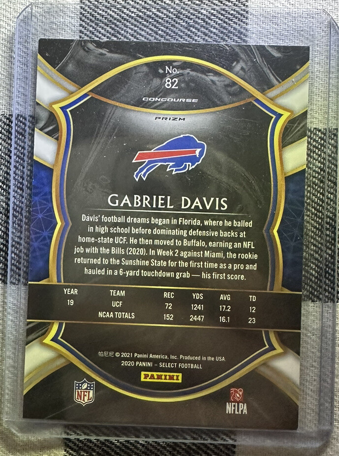 2020 Panini Select Gabriel Davis Silver Concourse Level Rookie Card RC ...