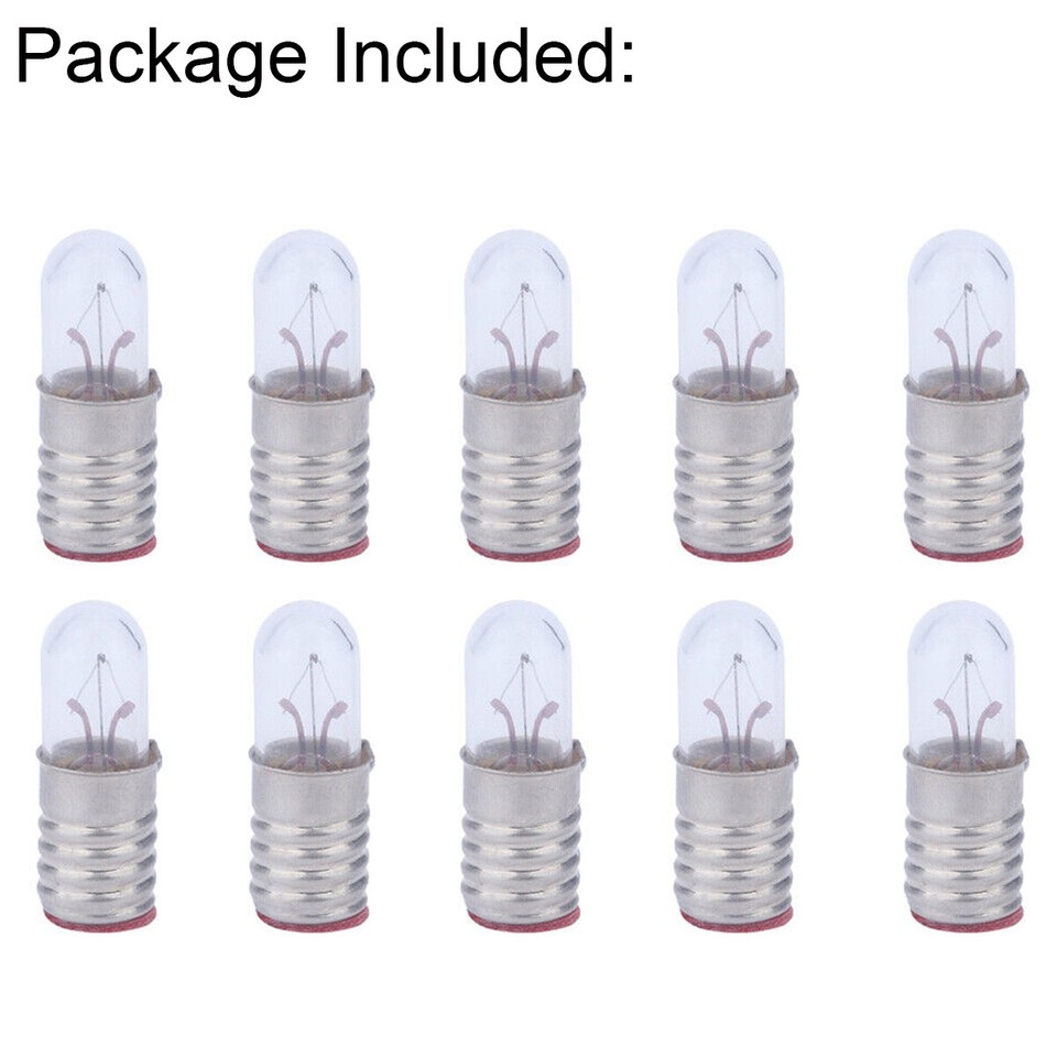 10Pcs Warm White 5mm Screw Bulb E5 E5.5 12V 12V Model Light HO TT N ...