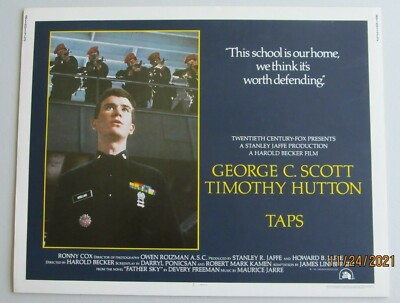 TAPS ORIGINAL ROLLED 22X28 MOVIE POSTER 1981 HALF SHEET TOM CRUISE TIM ...