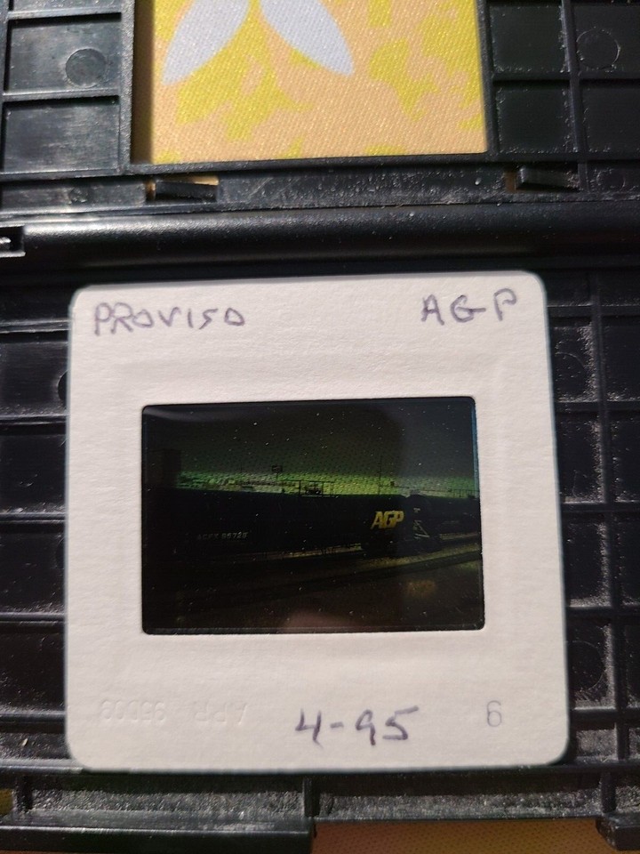 Original Slide AGP GE Rail ACFX 95728 Tank Car Proviso ILL 4-1995 | eBay