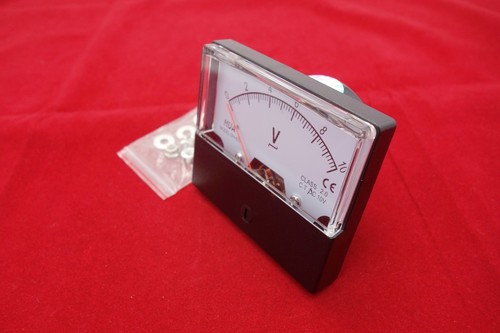 AC 0- 10V Analog Voltmeter Analogue Voltage Panel Meter 60*70MM ...