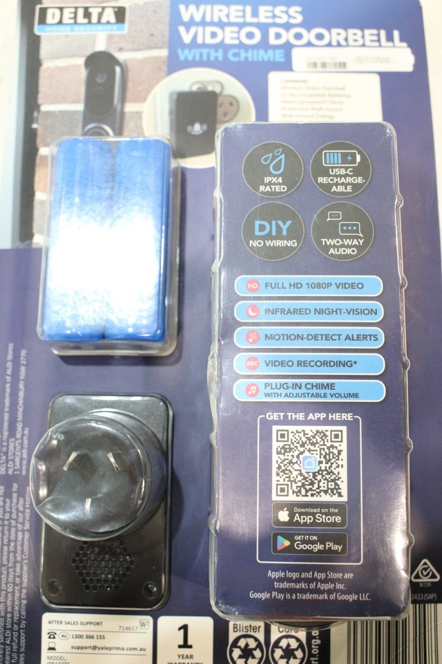 Delta Wireless Video Doorbell with Chime | eBay Australia