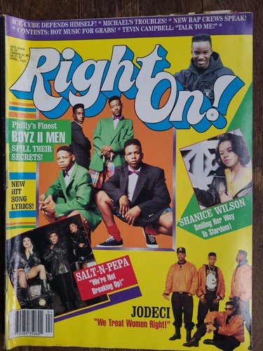Vintage Right On Magazine Featuring Boyz II Men , JODECI & etc... | eBay