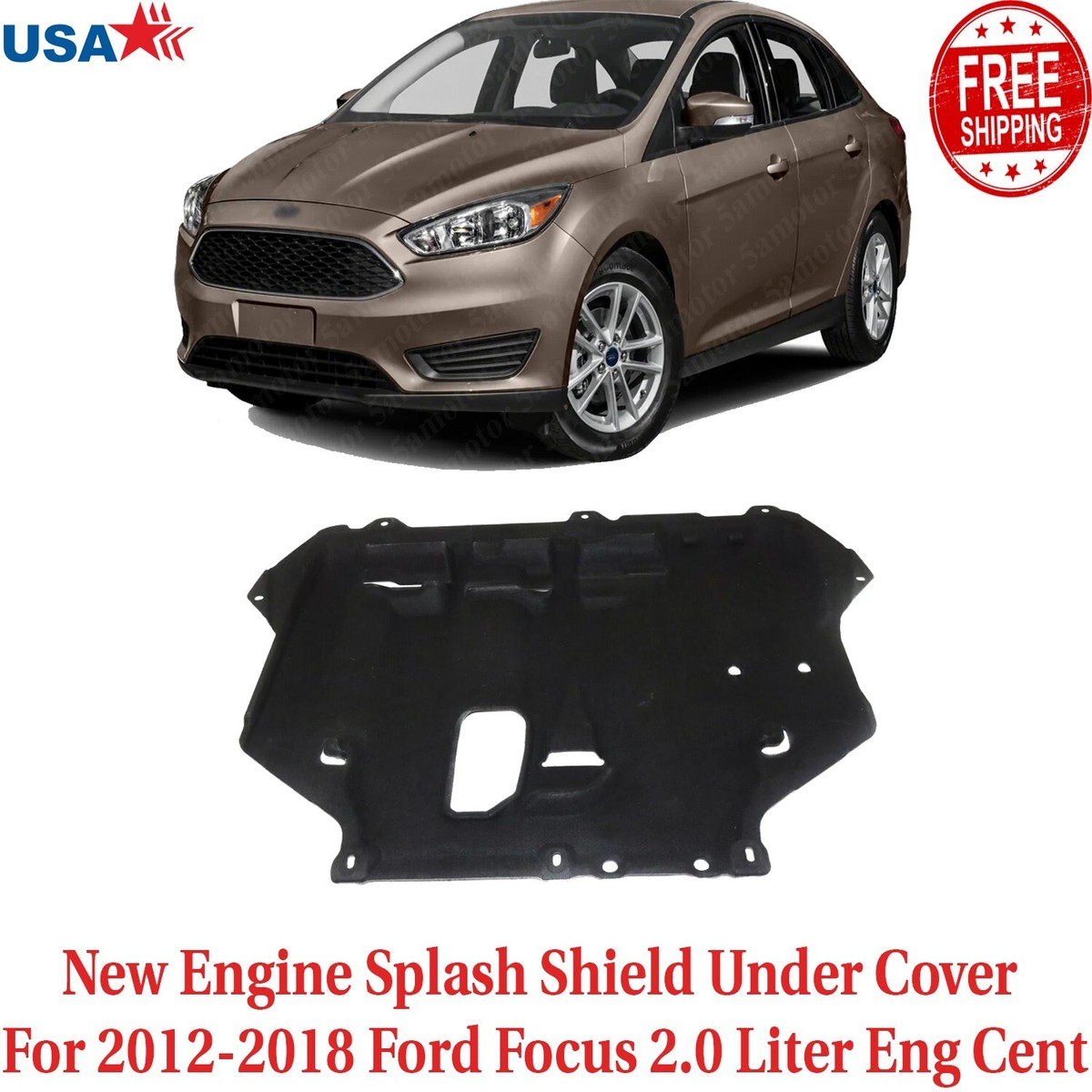 ST Undertray Front Engine Splash Shield For Ford Focus 2012-2018 ...