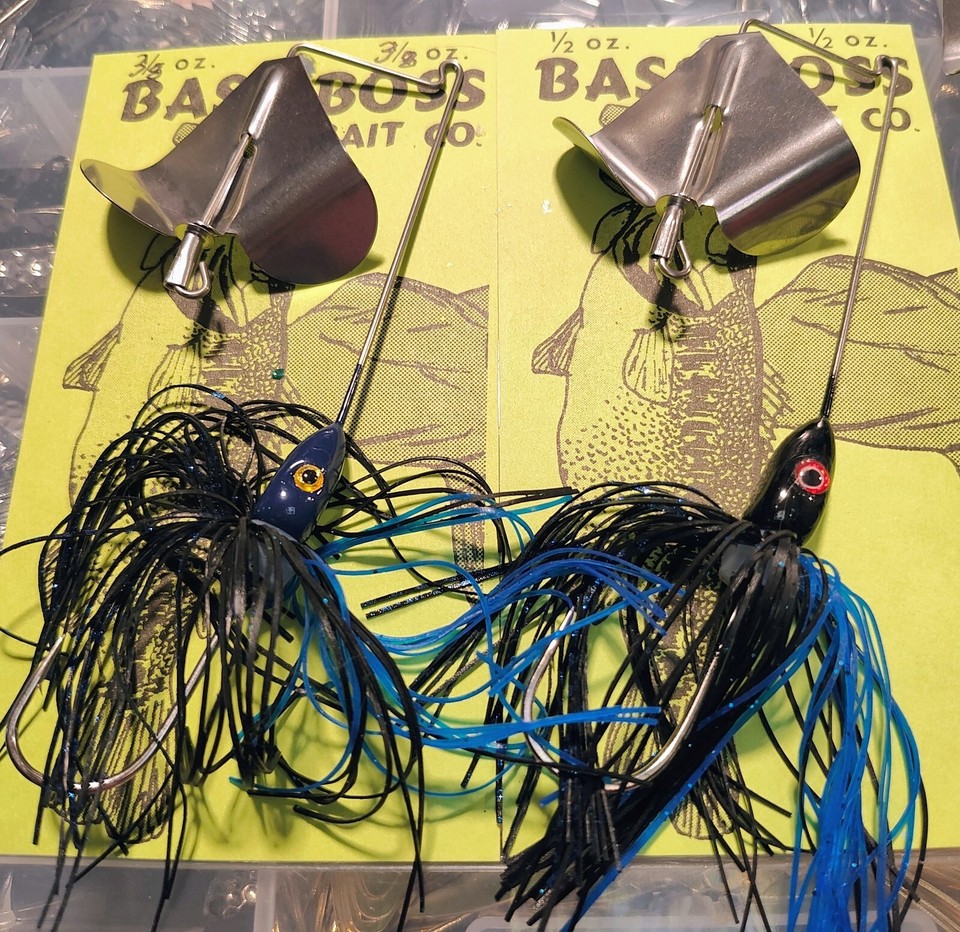 TWO LIFETIME STAINLESS STEEL COPPER RIVET BASS BOSS BUZZ BAITS | eBay