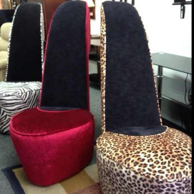 2000’s High heel Stiletto chair Black Leopard Print | eBay