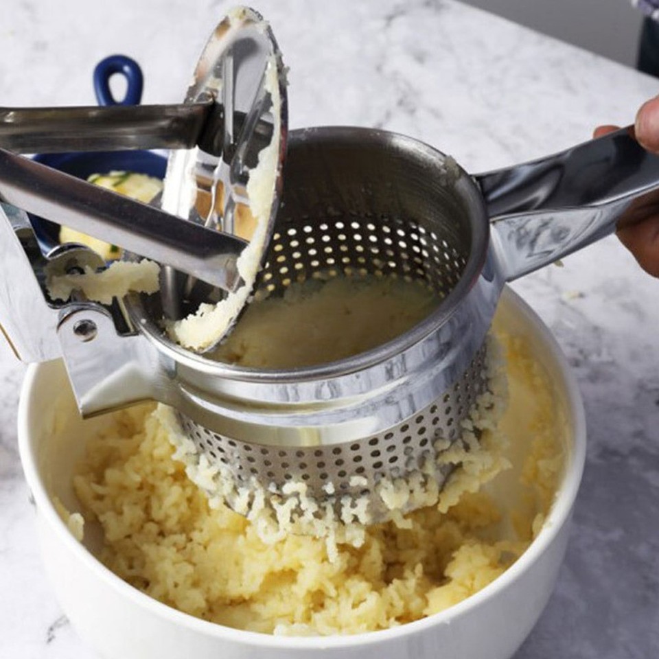 Potato Press Stainless Steel Manual Smasher Mashed Potatoes Tool | eBay