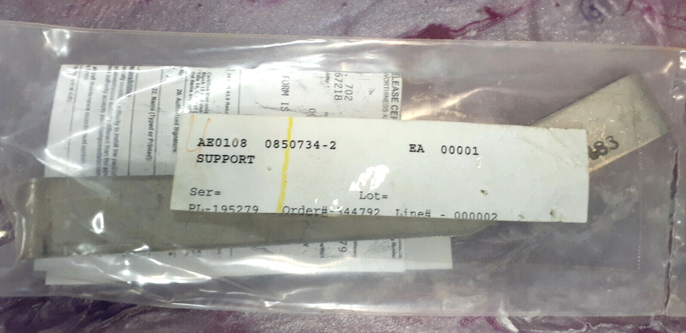 NEW Cessna Part No. 0850734-2 Support RH with 8130-3 Tag | eBay