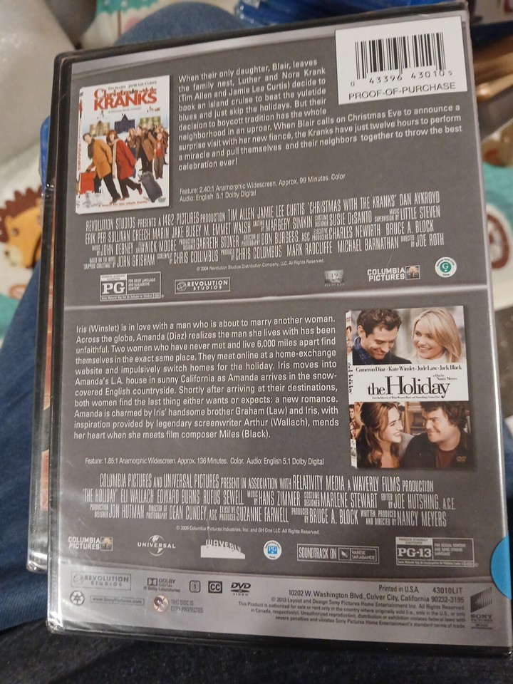 Christmas With The Kranks/The Holiday Double Feature (DVD) Sealed New ...