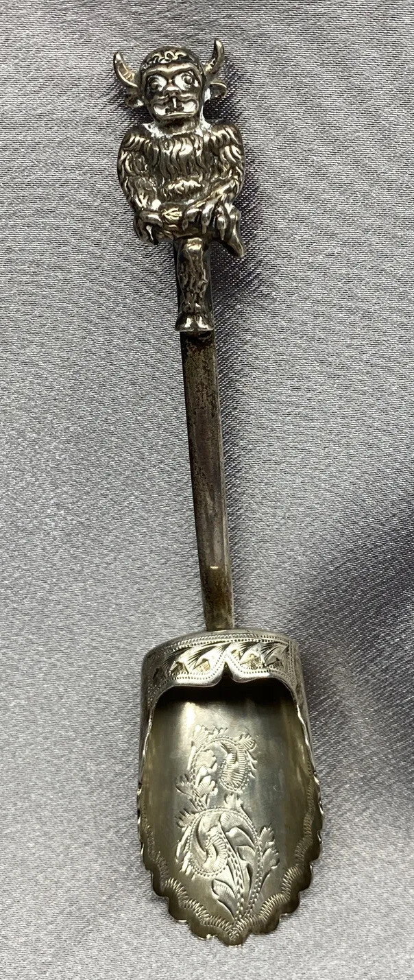 Antique Figural Devil Sterling Silver 925 Cheese Scoop Tea Fruit ...