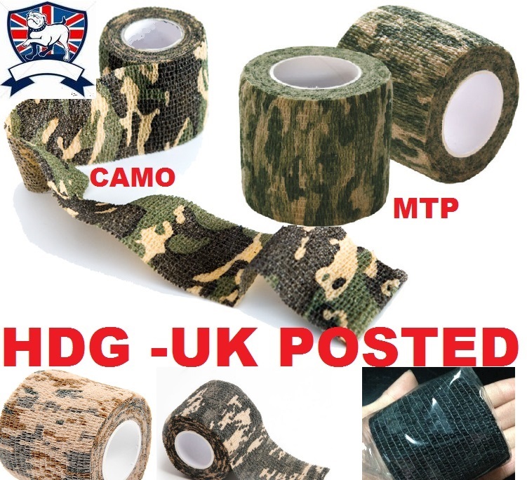 STEALTH TAPE WRAP MULTI CAMO MTP MULTICAM DESERT FOREST DPM RIFLE ...