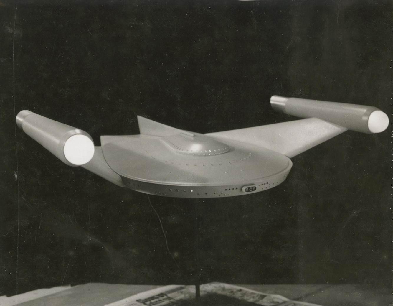STAR TREK 8x10 b&w photo of Original Wah Chang Built Romulan ship model ...