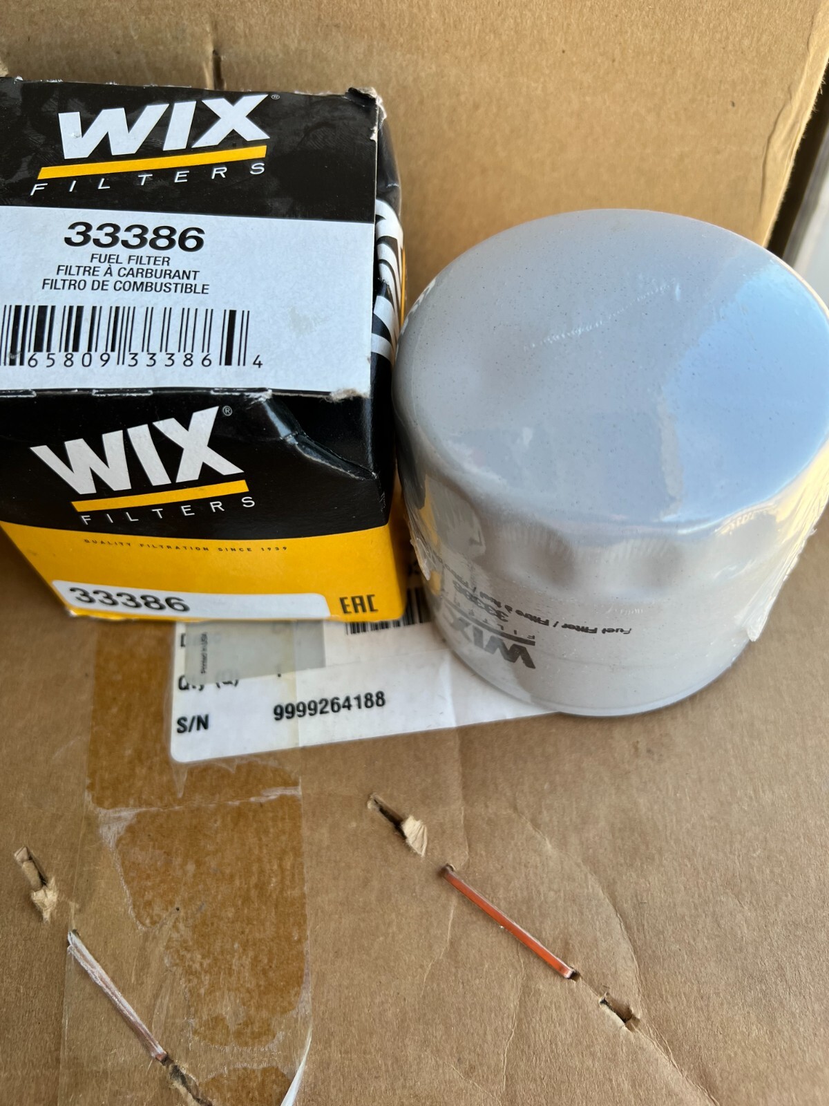 WIX 33386 - Fuel filter cross reference