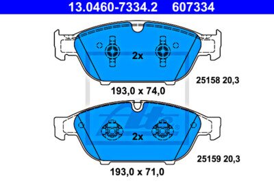 ATE Disc Brake Pad Set For AUDI A6 Avant A7 Sportback A8 4G 4H 4K C7 ...
