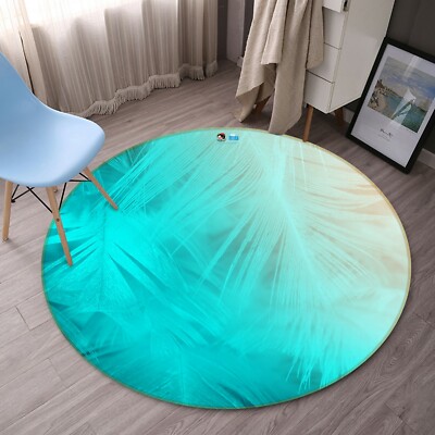 3D Blue Dream Feather NAO5664 Game Rug Mat Elegant Photo Carpet Mat Fay ...