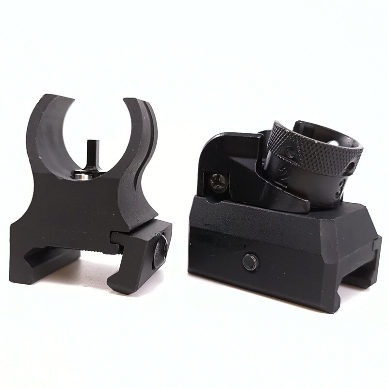 1 Pair Tactical Low Profile Metal Sights Iron Front &Rear Sight Set As ...