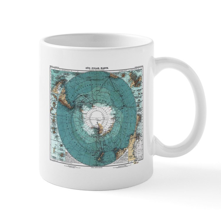 CafePress Vintage Antarctica Map Mugs 11 oz Ceramic Mug (1728935195) | eBay