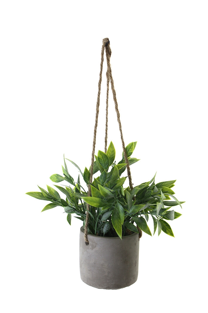 Artificial Plant in Pot Fake Planter w Hanging Pot Party Office Home ...