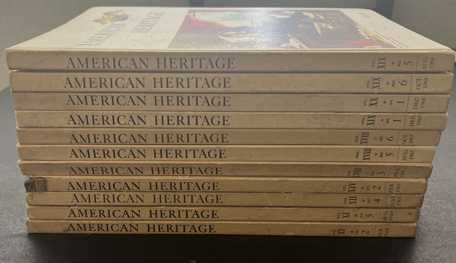 AMERICAN HERITAGE ~ vintage HTF issues! Lot Of 11 Magazines -- 1960 To ...