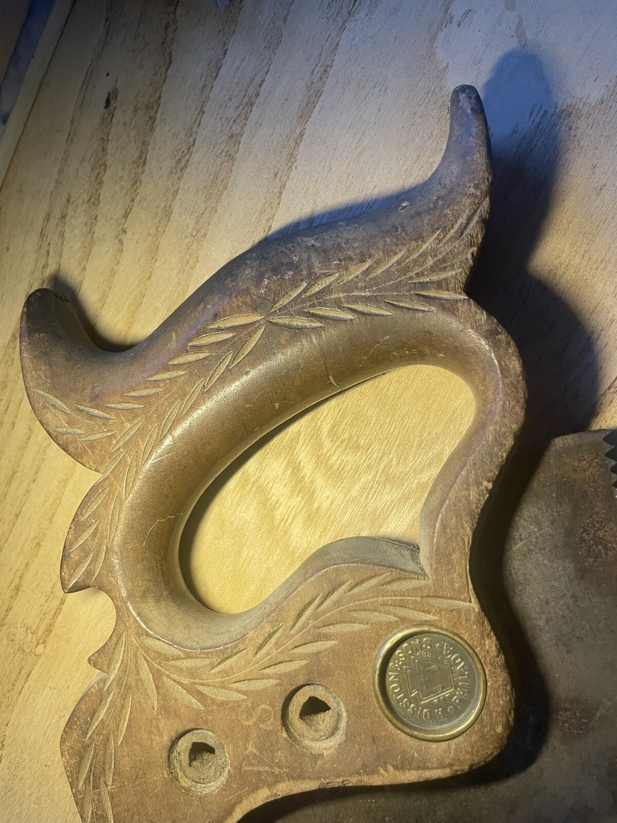 Rare Antique H. Disston & Sons (patented 1887) 18" Gorgeous hand saw ...