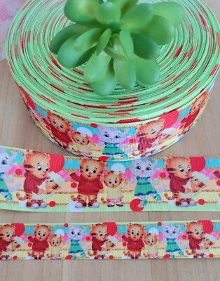 7/8 & 1.5" (1 YD) Daniel Tiger Grosgrain Ribbon Katerina Kittycat ...