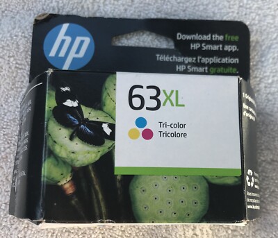 HP 63XL High Yield Tri-color Ink Cartridge (F6U63AN) Exp 04/2024 ...