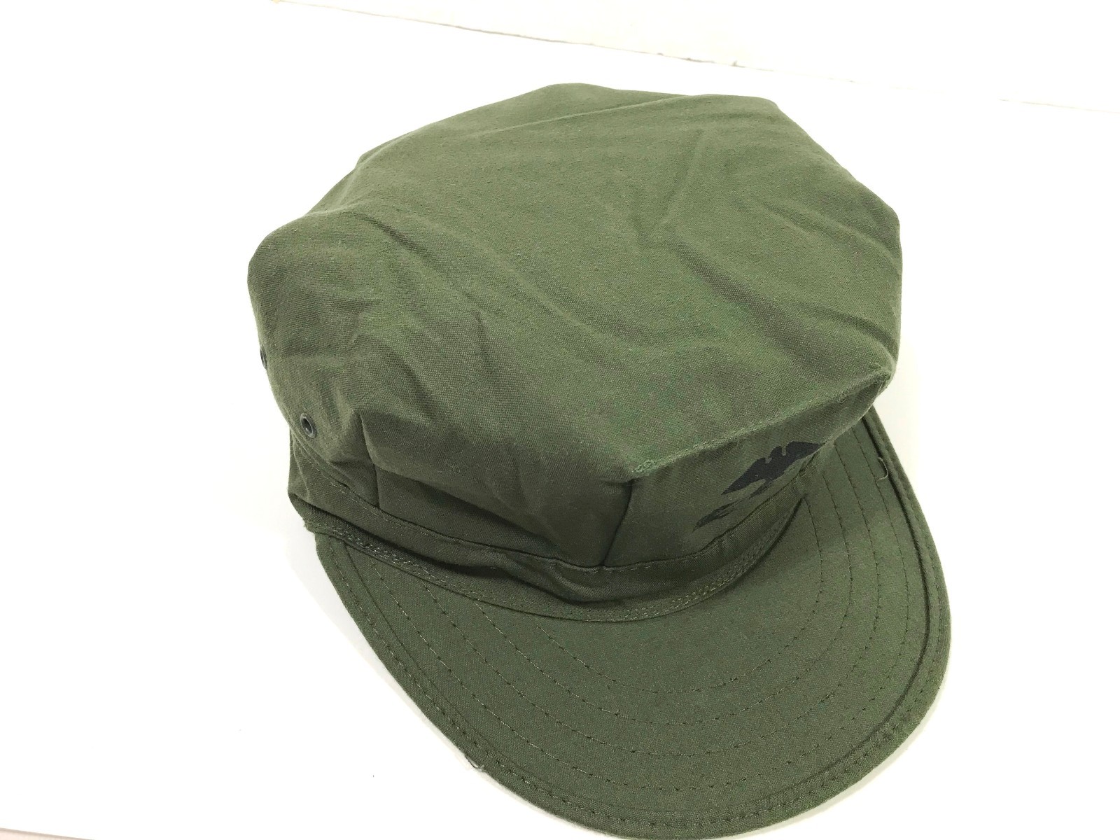USMC 8 POINT COVER OLIVE DRAB WITH EGA SATEEN WEAVE Size 7(Small) | eBay
