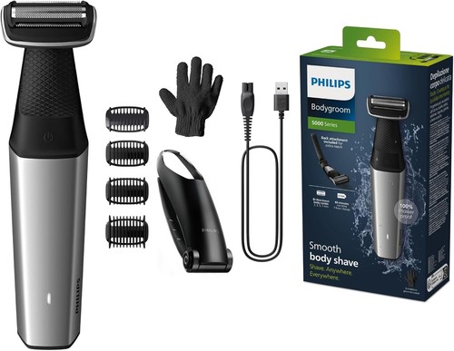 Philips Bodygroom Series 5000 Waterproof Body Shaver For Men Back Groin ...