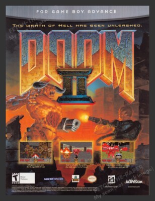 Doom II 2000s Video Game Print Advertisement 2002 | eBay