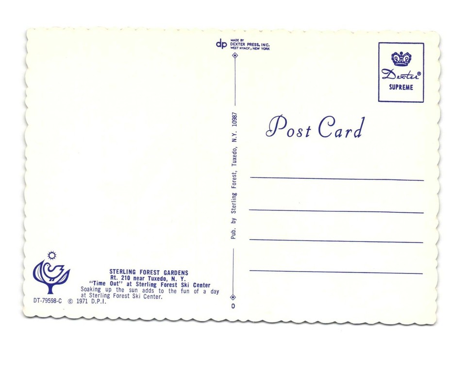 Sterling Forest Gardens Route 210 near Tuxedo NY Time out postcard ...