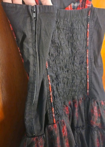 Tripp NYC Vintage Red Plaid Tutu Lace Up Goth Punk Mini Dress Size ...