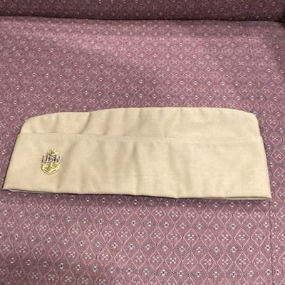 US NAVY GARRISON CAP w/HAT PIN Khaki 7 1/4 | eBay