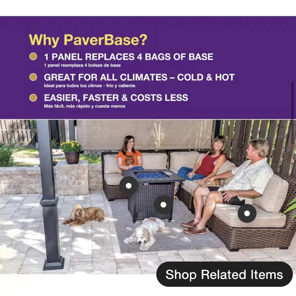 Brock Paver Base Panel Dual 20"x36" Interlocking Permeable Textured (20 ...