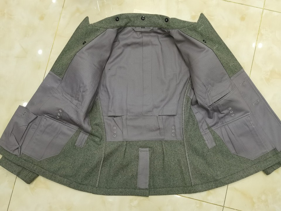 WW2 GERMAN EM M40 FIELD GREY GREEN WOOL TUNIC & TROUSERS SIZE M | eBay