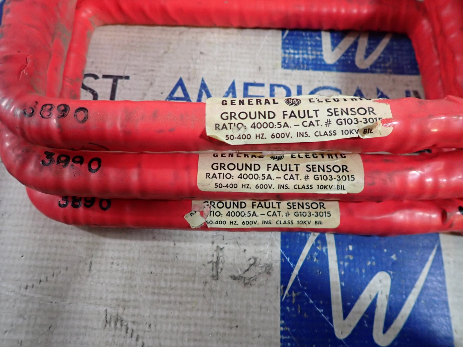 SET of 3 GE Ground Fault Sensor G103-3015 4000:5A 50-400hz 10kV | eBay