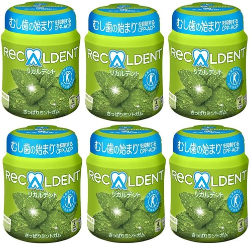 Recaldent mint Gum Dental CPP-ACP Bottles Oral Care Sugar Less 140g x 6 ...