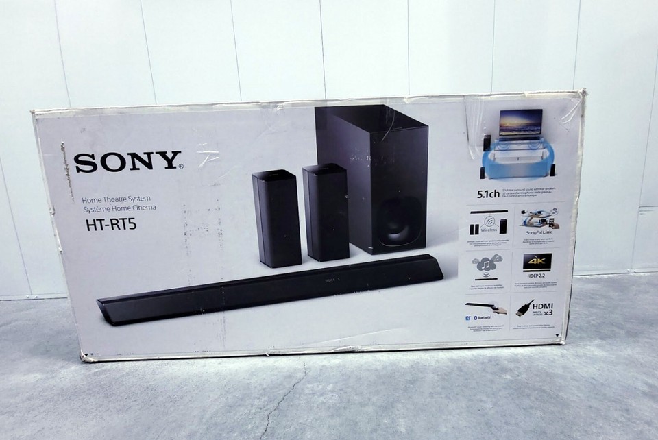 Sony HT-RT5 Soundbar Home Theater System + Wireless Rear Speakers and ...