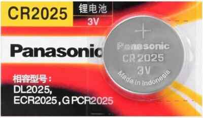 2 X PANASONIC CR2025 3V LITHIUM BATTERY POWER CELL GARAGE DOOR REMOTE ...