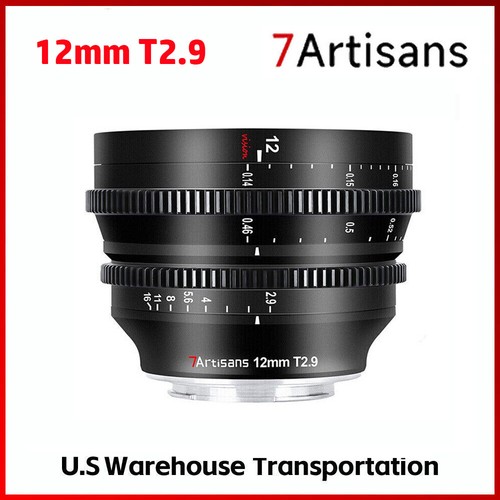 7Artisans 12mm T2.9 Cine Lens for Fuji / M43/ L /Canon R /Nikon Z /Sony ...