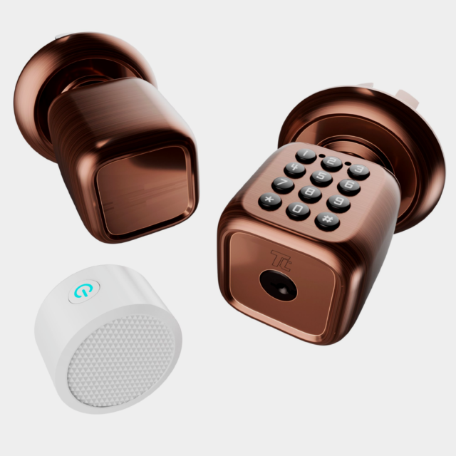 TurboLock TL111WM Smartlock Door Lock with Wi-Fi Bridge Included Bronze ...