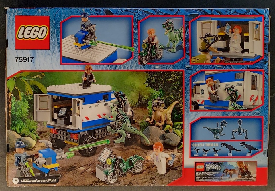 SEALED LEGO 75917 MISB RAPTOR RAMPAGE US SELLER JURASSIC WORLD RARE SET ...
