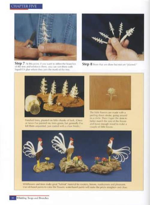 Wood Carving Guide w/ Twigs & Branches - Birds Flowers | eBay