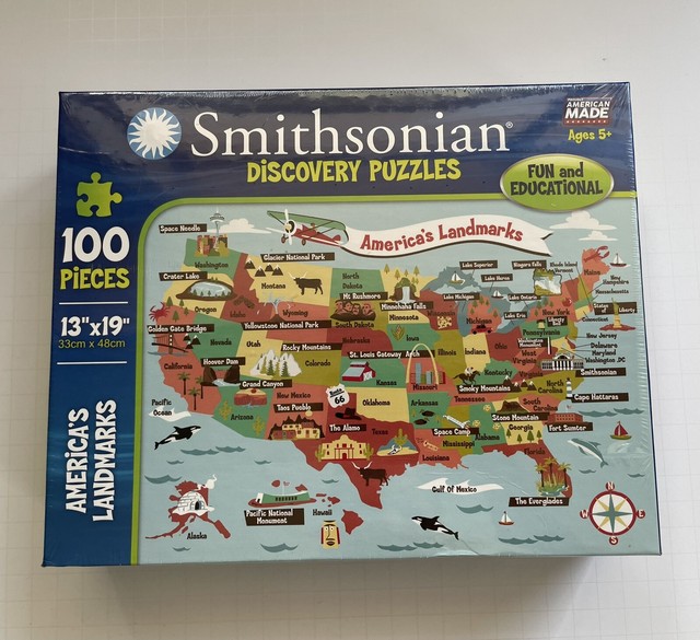 Smithsonian Discovery America's Landmarks Puzzles 100 Pcs Ages 5 for ...