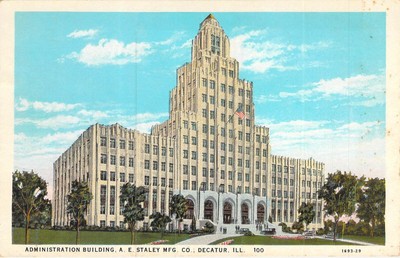 Administration Building, A. E. Staley, Mfg. Co., Decatur, Ill. | eBay