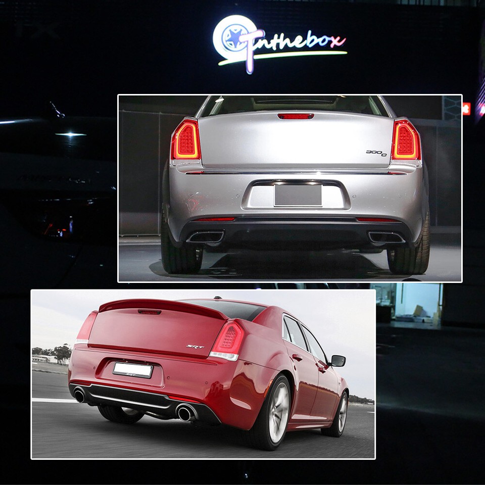 OE-Style Red Lens Rear Bumper Reflectors Lights For 2015-2022 Chrysler ...