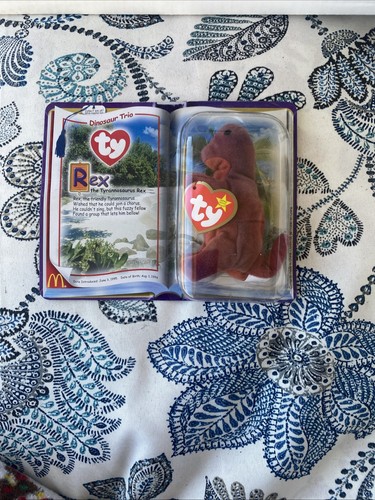 Rex The tyrannosaurus McDonalds TY Dinosaur Trio Teenie Beanie Baby ...