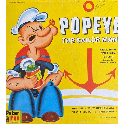 Vintage Popeye The Sailor Man "From Original TV Script" LP Record 5017 ...