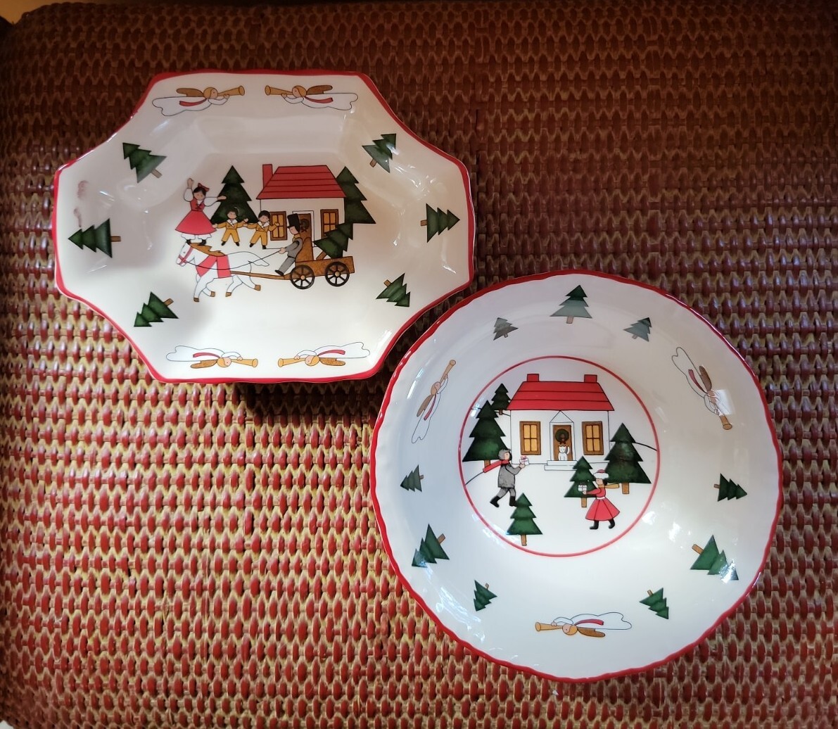 Mason's CHRISTMAS VILLAGE Ironstone HTF Nut Dish, Cereal Bowl | eBay